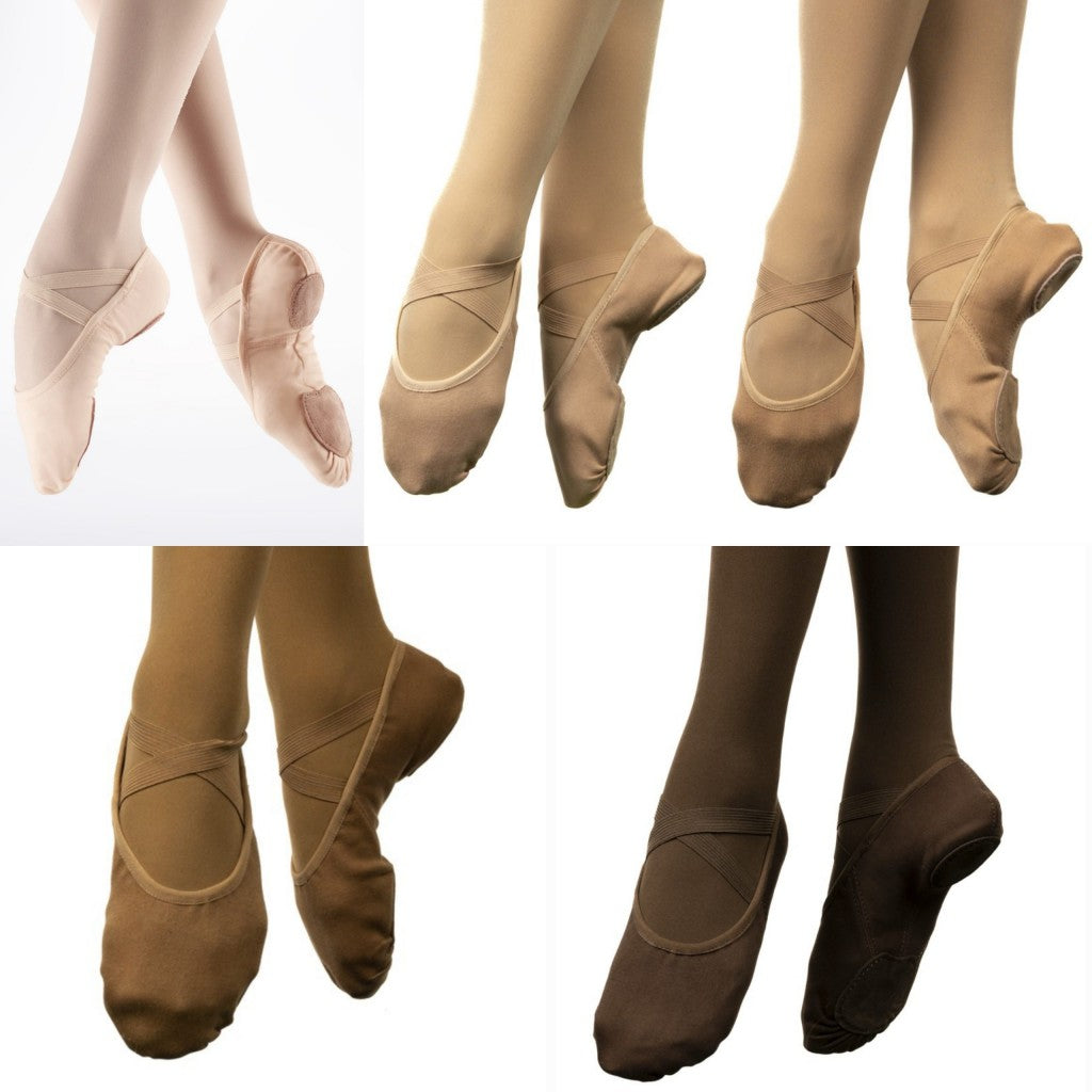 Girls Canvas Split Sole Ballet Shoe (Children's Sizes) – NDC Direct